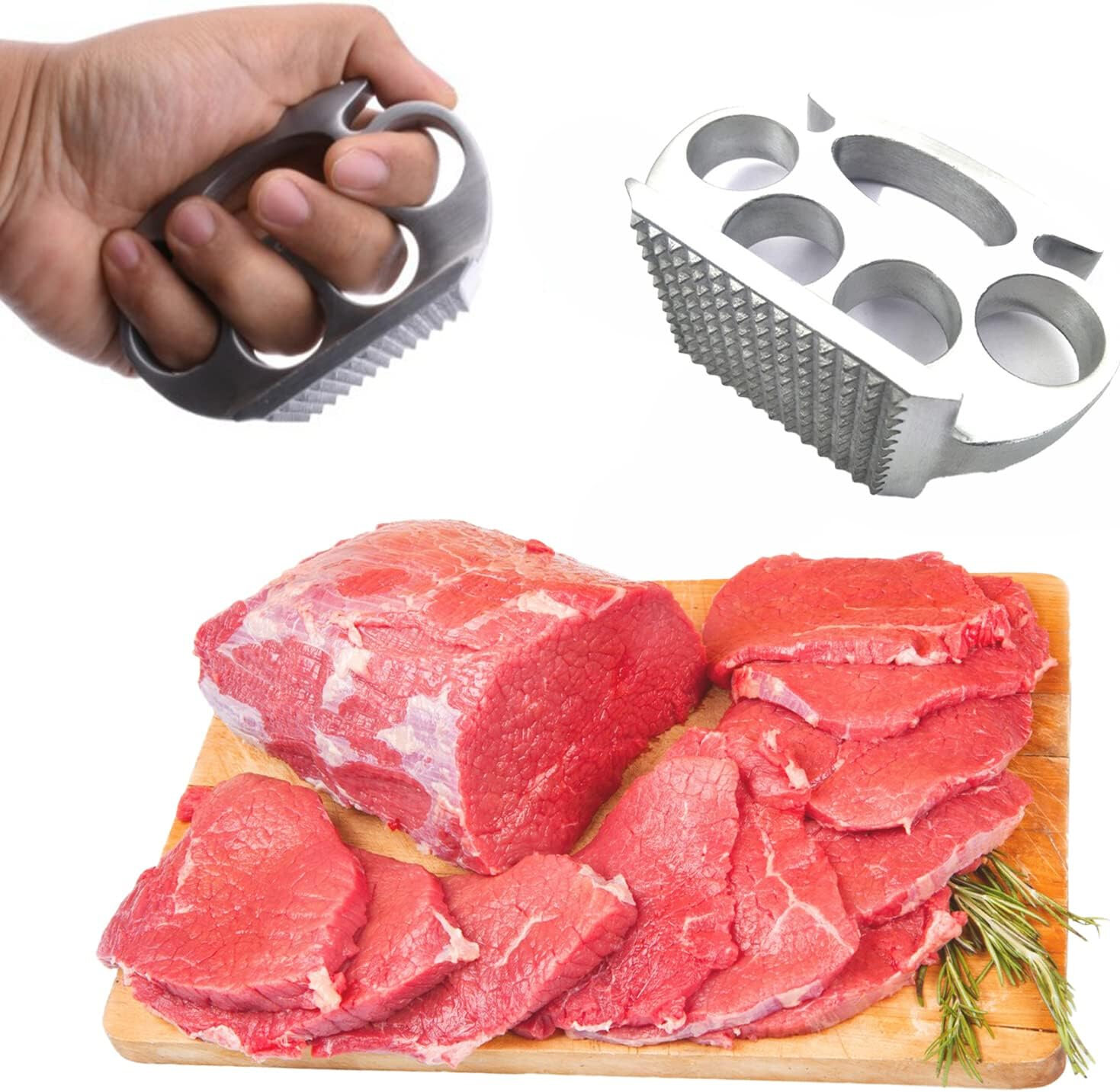 Молоток для стейка из цинк-алюминиевого сплава, кухонный гаджет, молоток для мяса, молоток для рубленого мяса, размер 11 x 7 x 5 см, материал алюминий, вес 160 г, количество 1 шт.