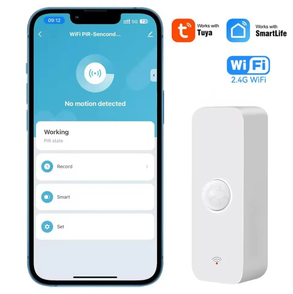 Tuya WiFi PIR датчик движения, умный дом, инфракрасный детектор тела, безопасная умная жизнь, работает с Alexa Google Home