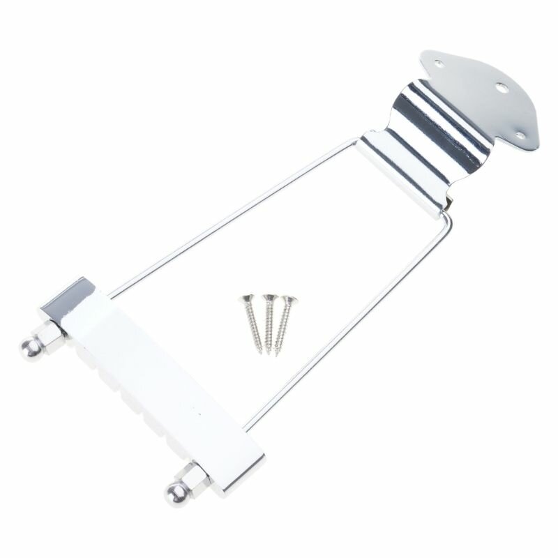 Полуполый бридж для джазовой электрогитары, струнный Бридж Цинь-серебристый