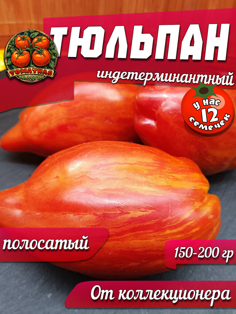 Томат "Тюльпан" Семена 12 штук. Индетерминантный. Коллекционный сорт.