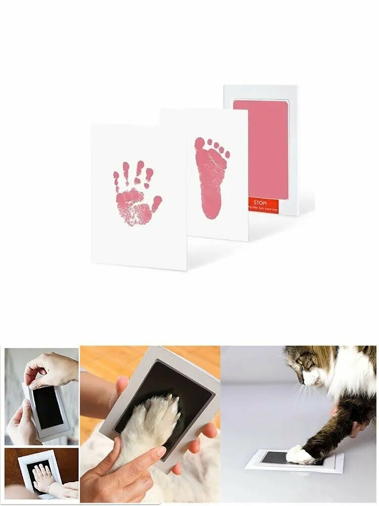 Набор для самостоятельного создания отпечатков ручек и ножек для новорожденных, фоторамки с чернильной подушечкой, сувениры для младенцев и отпечатки лапок домашних кошек и собак