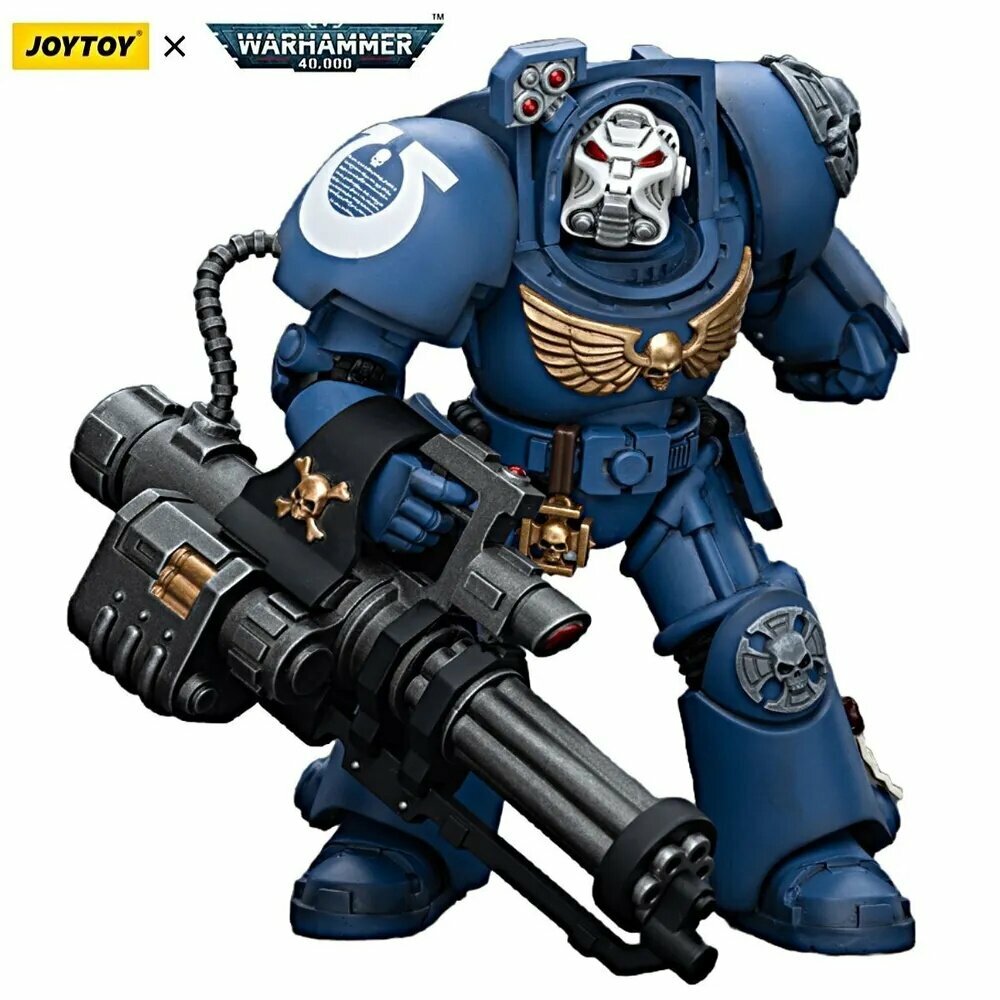 Аниме фигурки Warhammer 40000 JOYTOY 1/18 Ultramarines Terminator Squad Terminator with Assault Cannon