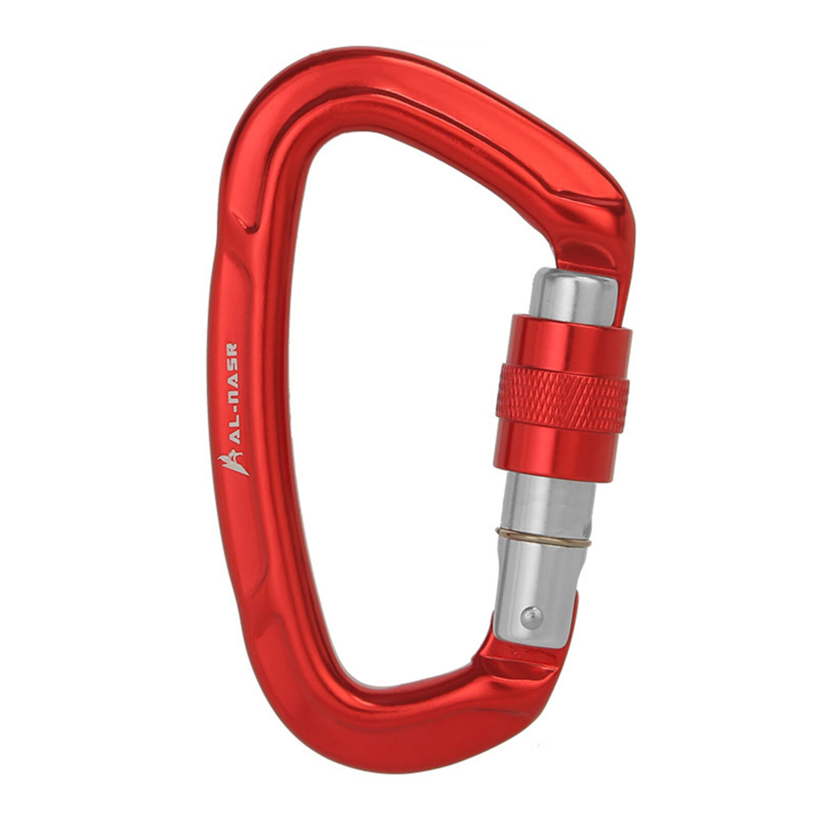 Карабин D-образный с замком 25KN, тяжелый алюминиевый сплав, карабинный замок, экипировка для выживания, цвет: красный/серый/черный/синий/оранжевый (выбор), разрывная нагрузка 25KN, раскрытие ворот 1.68см, размер 10*6см, вес 63г, количество 1 шт.