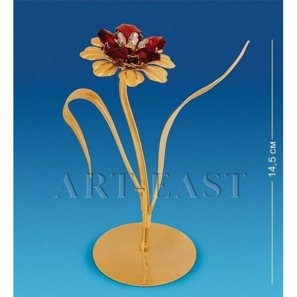 Фигурка Цветок с двумя листочками с цв. кр. A12269 Crystal Temptations, Металл, кристалл