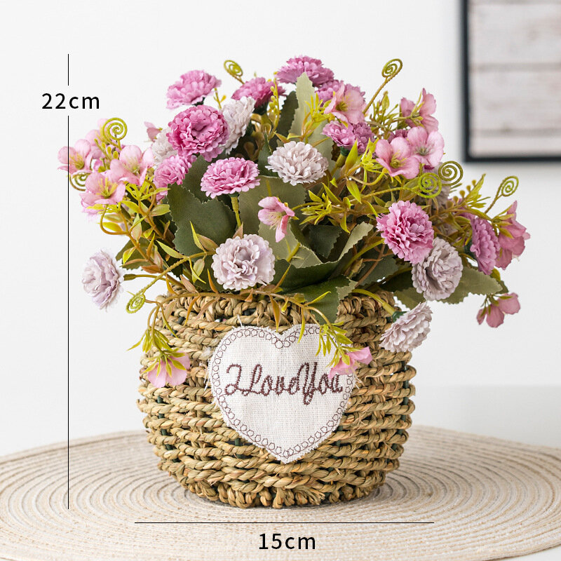 Искусственные цветы, декоративные цветы, украшение для гостиной, горшечные растения, сухие цветы, букет подсолнухов, декор для телевизионного шкафа, настольные украшения