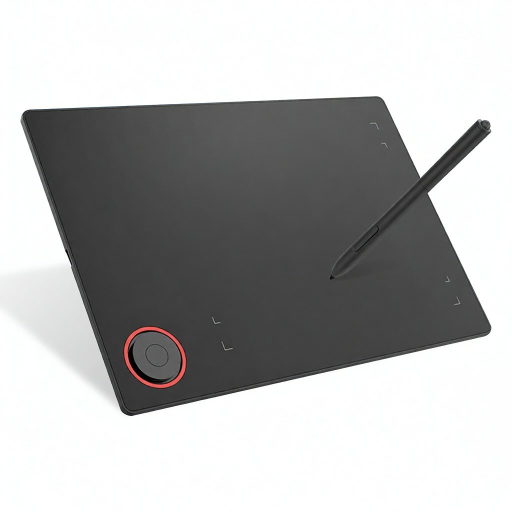 BOSTO T608 Black Graphics Drawing Tablet 8 x 6 Inch Battery-free Stylus 8 Pen Nibs 8192 Levels Pressure 4 Customizable Shortcuts Keys Dial Controller Windows Mac Android Compatible