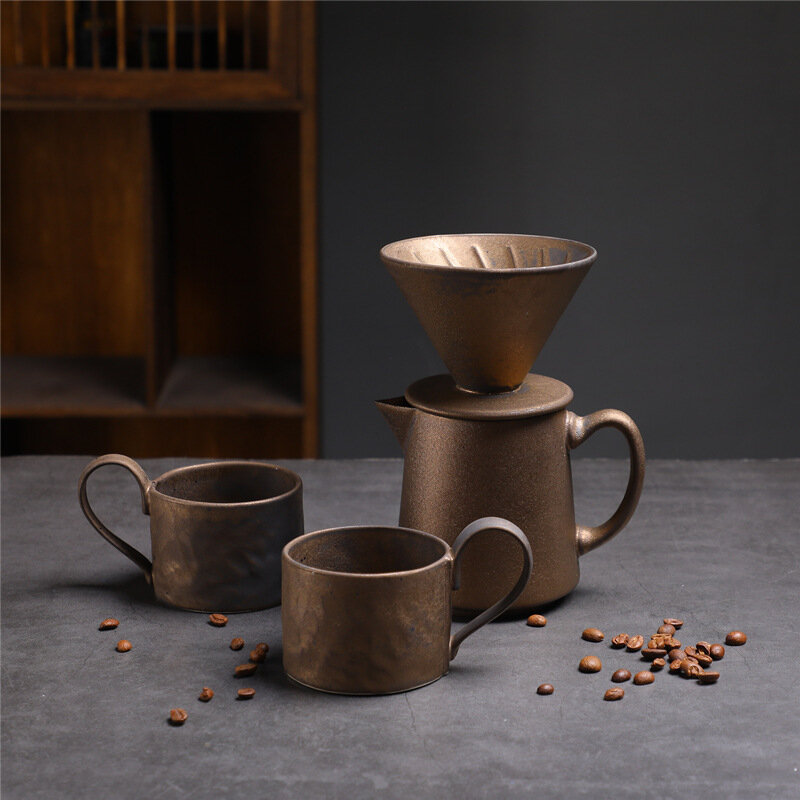 Керамический набор для кофе V60, фильтр для кофе, керамическая чашка, кофейник, горячая распродажа, совместный кофейник