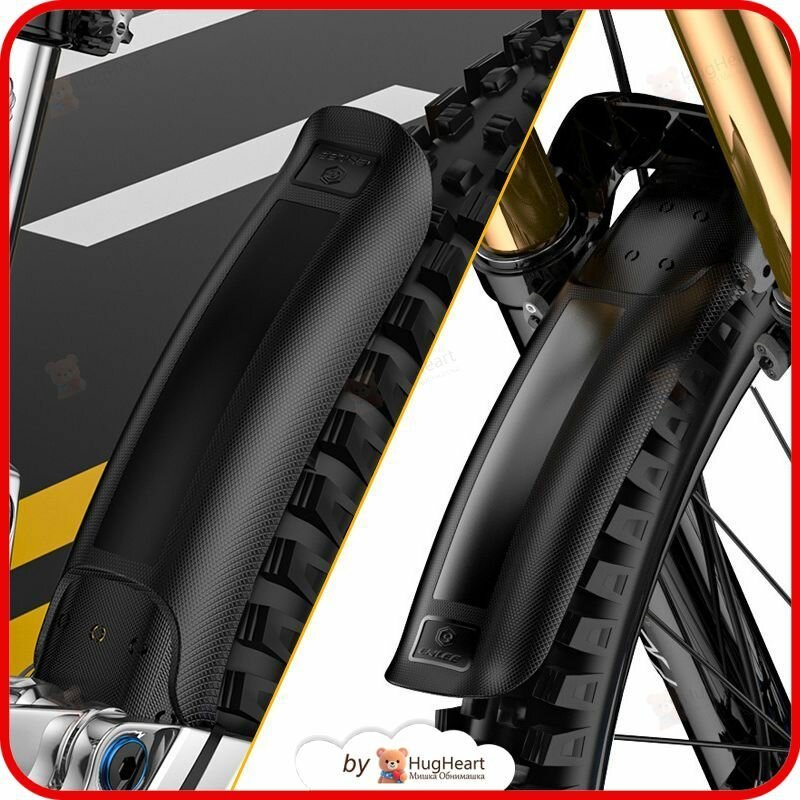 Велосипедные крылья, жесткие крылья для горного велосипеда, универсальные для передней и задней части, удлиненные и расширенные, одна пара/черный