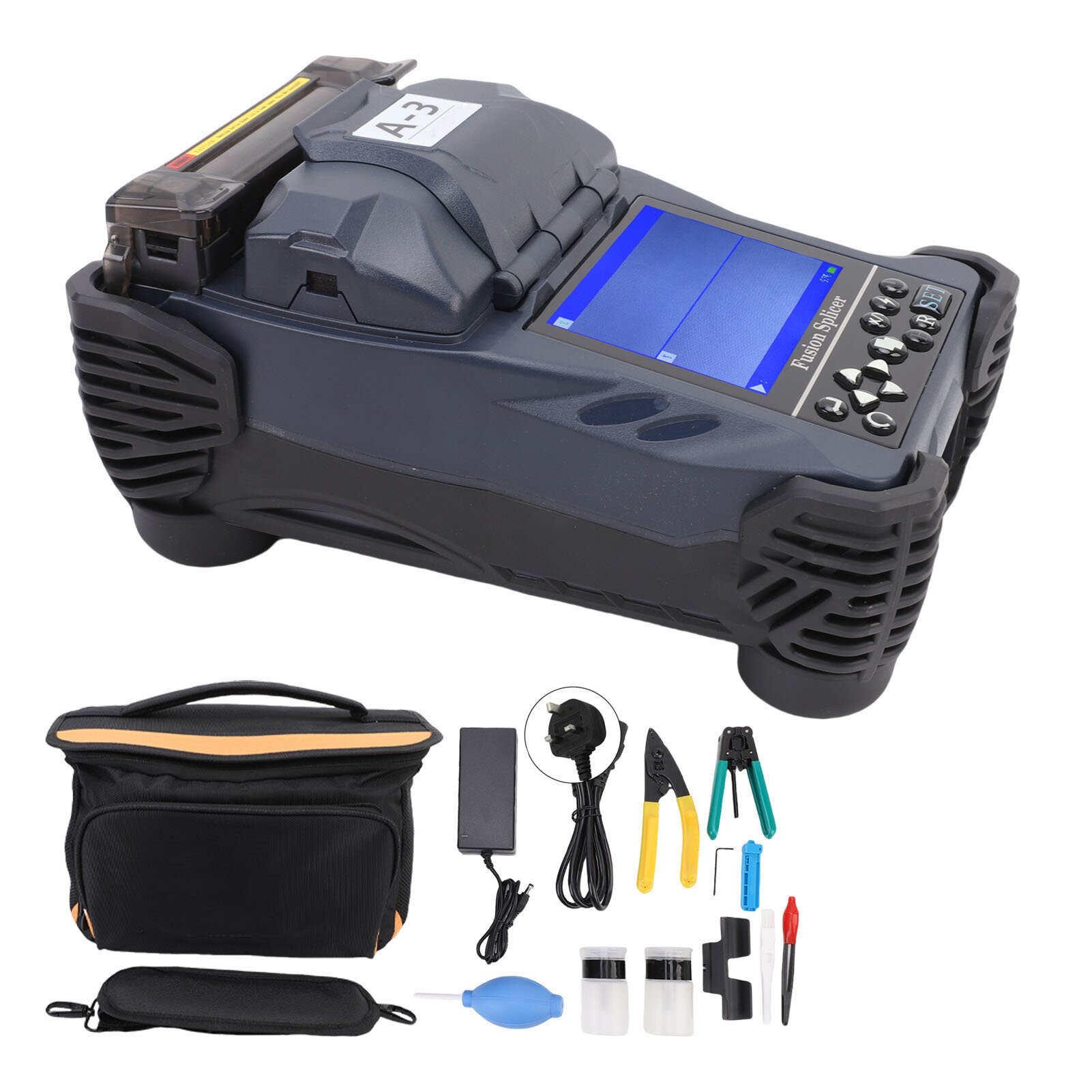 Автоматический аппарат для сварки оптоволоконных кабелей с подогревом, для сварки проводов в изоляцию, вилка UK, 100-240 В.