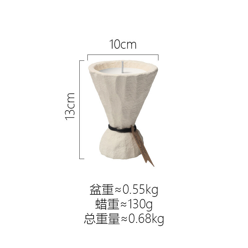 Скандинавский минималистичный керамический домашний ароматерапевтический подсвечник, DIY пустой подсвечник, держатель для свечей, украшение, контейнер для соевого воска, прямая трубка