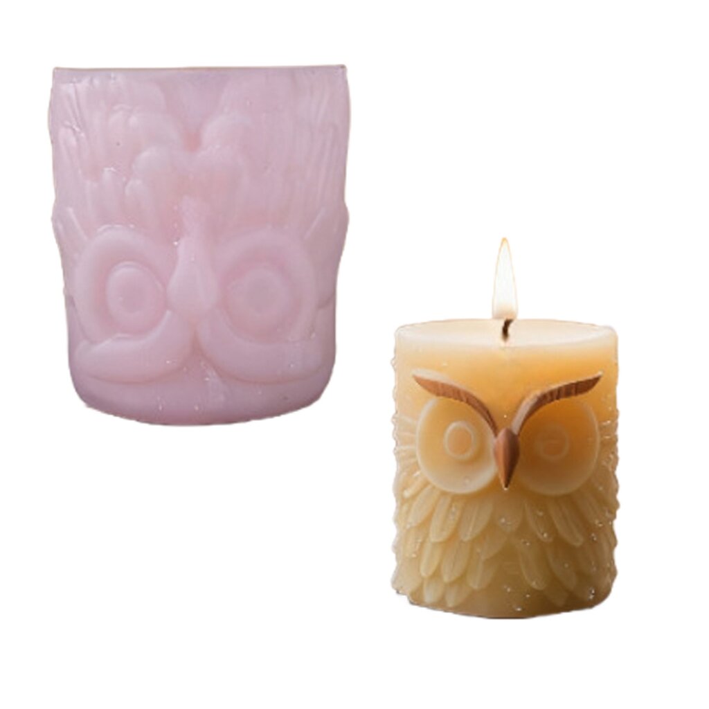 Многофункциональная силиконовая форма в форме совы для свечей и мыла