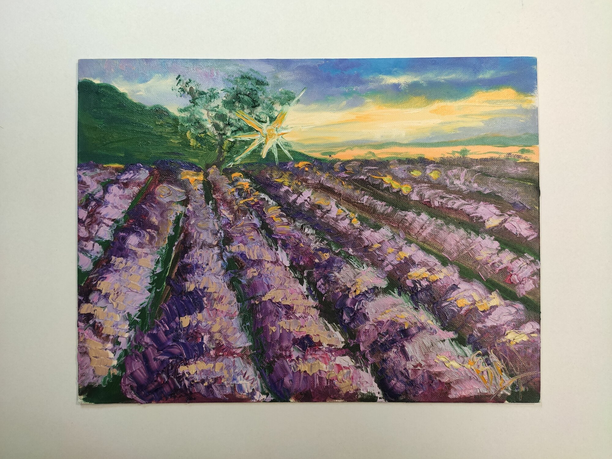 Картина маслом "Лаванда" 30х40 см