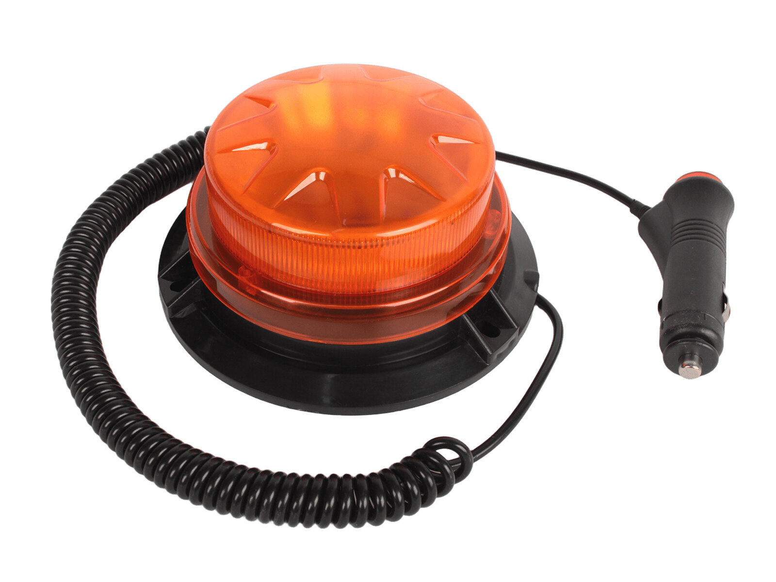 Маячок проблесковый 12-24V на магните светодиодный оранжевый мини