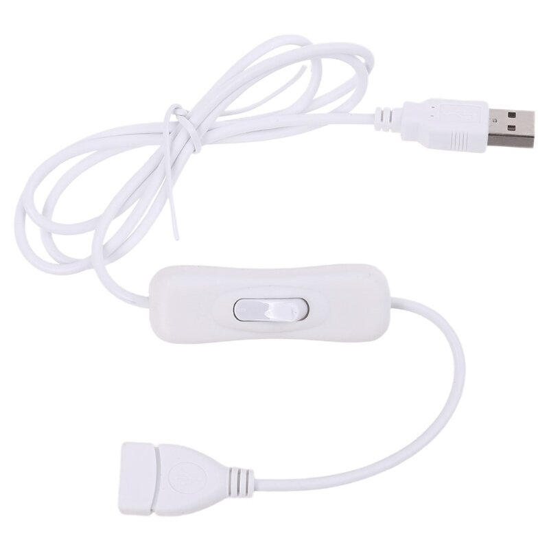 (1 шт.) 2 метра, удлинитель USB 2.0, белый, с выключателем