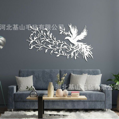 Феникс, сидящий на ветках, фетровое украшение на стену, украшение для гостиной в лесном стиле, картина, переезд в новый