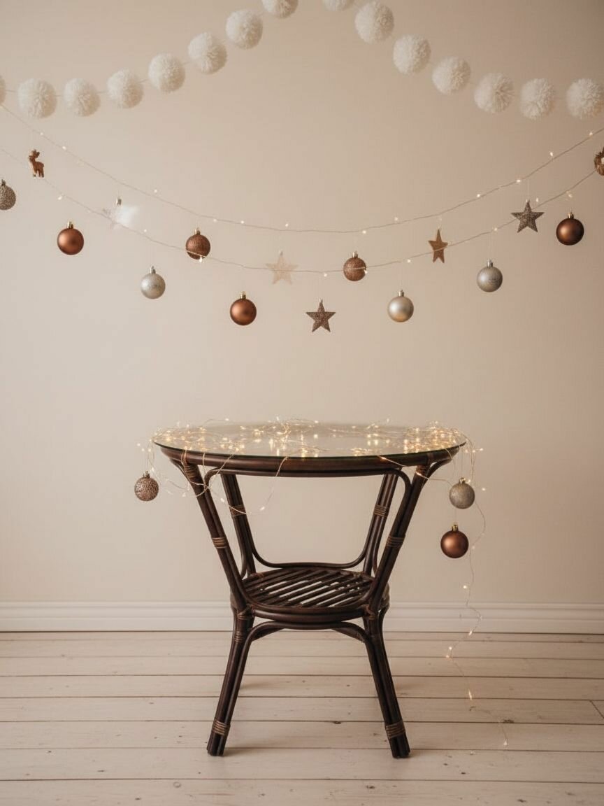 Стол плетёный из натурального ротанга диаметр 90 см