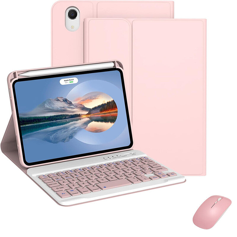 Чехол для iPad Tablet Mini 7, съемная Bluetooth-клавиатура Mini 6 с отделением для ручки, магнитный мягкий корпус, совместимый с 8.3"
