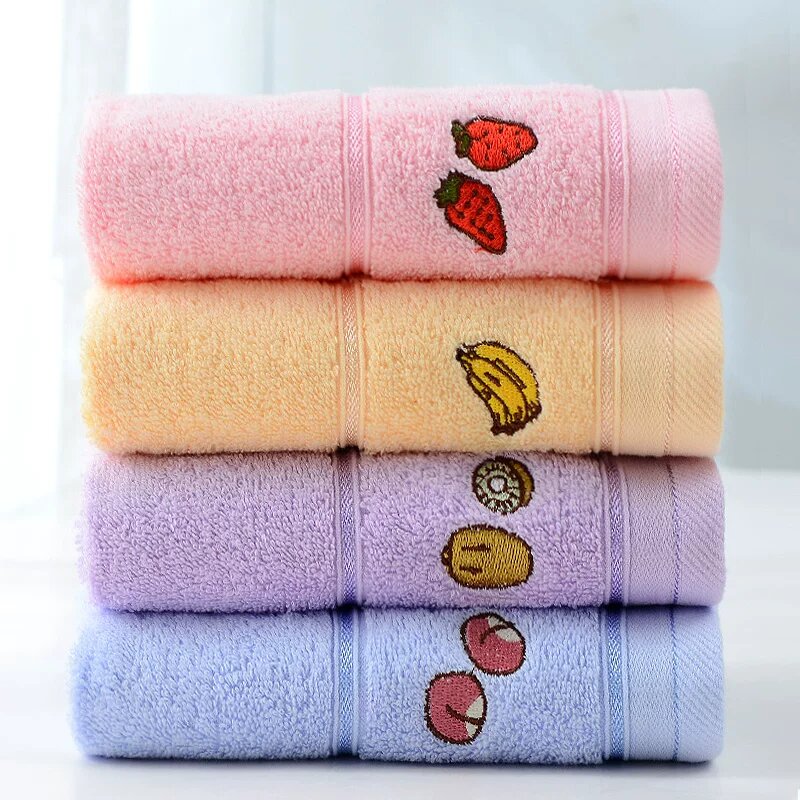 Набор из 4 детских полотенец Jialiya, 100% хлопок, мягкие и впитывающие, для мальчиков и девочек, подходят для купания,