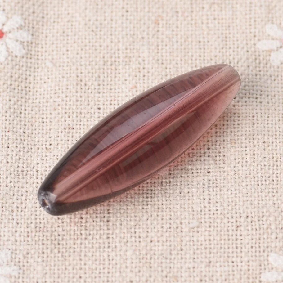 5 шт. больших овальных бусин из хрустального стекла Dreamzeal Коричневый, Fuchsia Purple