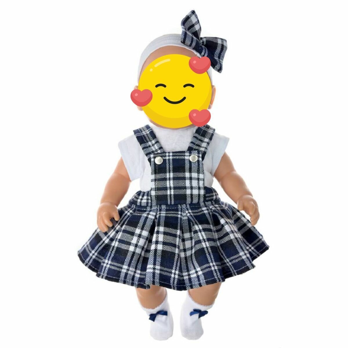 Набор одежды с сарафаном и носками для куклы ростом 43 см