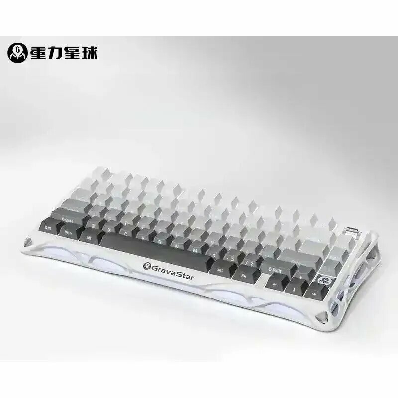 GravaStar 75 k1/pro Тройной режим подключения Раскладка на 75 клавиш RGB-подсветка Тема киберпанк Игровая механическая клавиатура