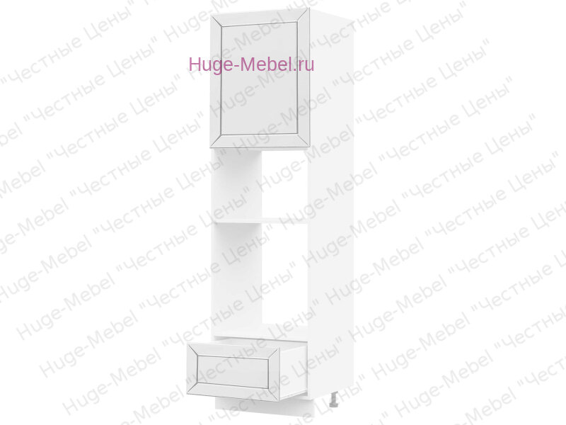 Кухонный фасад Ф-115 холст белый (Альфа) Huge Mebel . Ширина 596 Высота 1028. Кухонные фасады