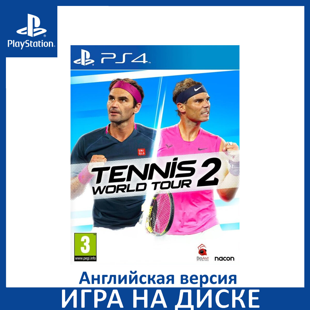Игра Tennis World Tour 2 PS4 Английский язык Диск на PlayStation 4