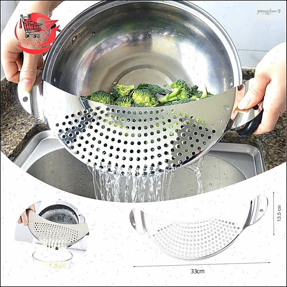 Нержавеющая сталь Дуршлаг сито для кастрюли , дуршлаг для круп и макарон