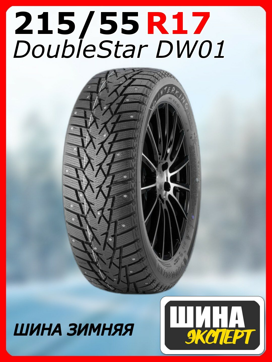 Шина зимняя шипованная DoubleStar 215/55/17 T 94 DW01 Ш. для легковых автомобилей 3PN02155517E000002