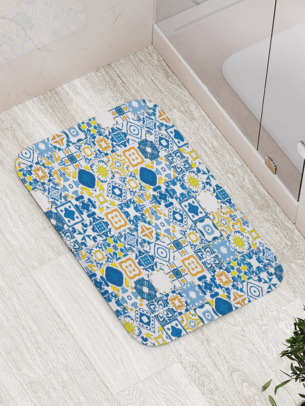 Коврик для ванной комнаты, туалета "Скатерть самобранка" противоскользящий, 52х77 см, JoyArty