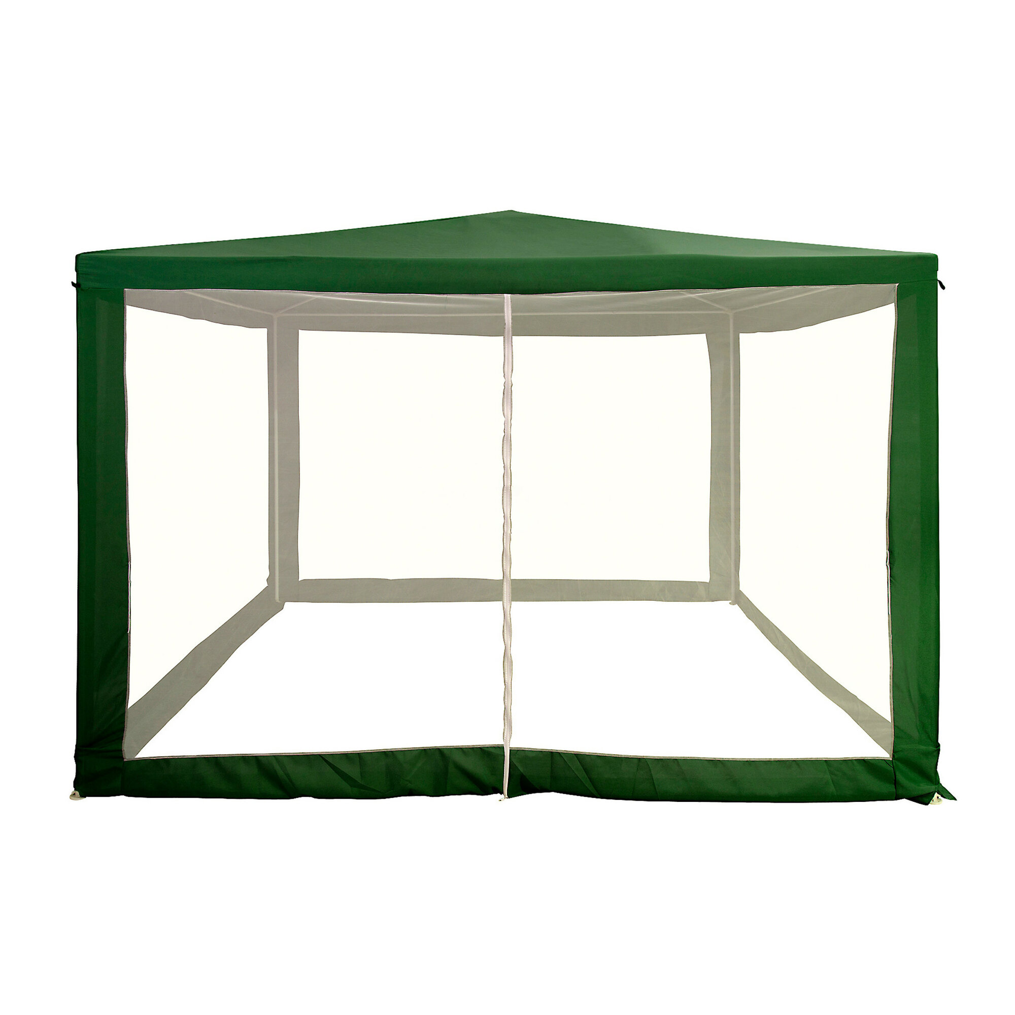 Шатер садовый, с антимоскитной сеткой, 3х3х2,5 м, зеленый, сталь