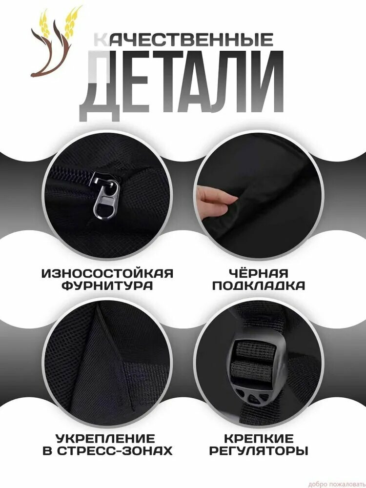 Универсальный черный рюкзак: супер легкий, с USB-зарядкой, для школы и туризма — фото 1