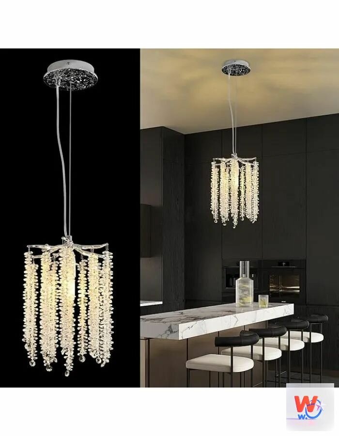 Люстра Xрустальная/люстра хрустальная потолочная Karina B033-1 Золотой светильник Регулируемый Диаметр210mm G9 Лампа-