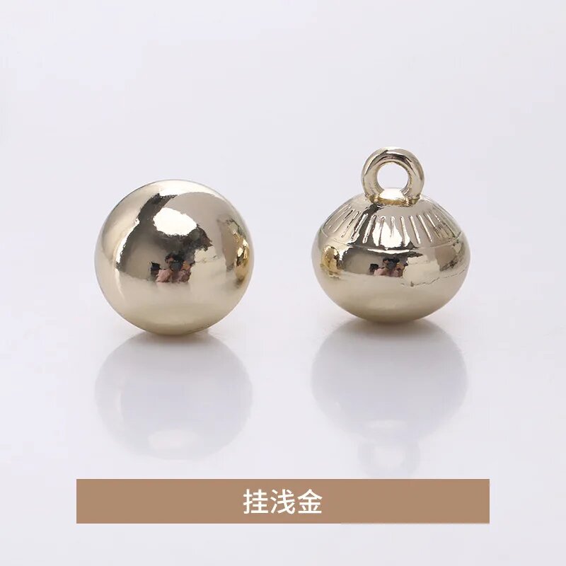 Золотые подвески-шарики, 10 шт, Light gold