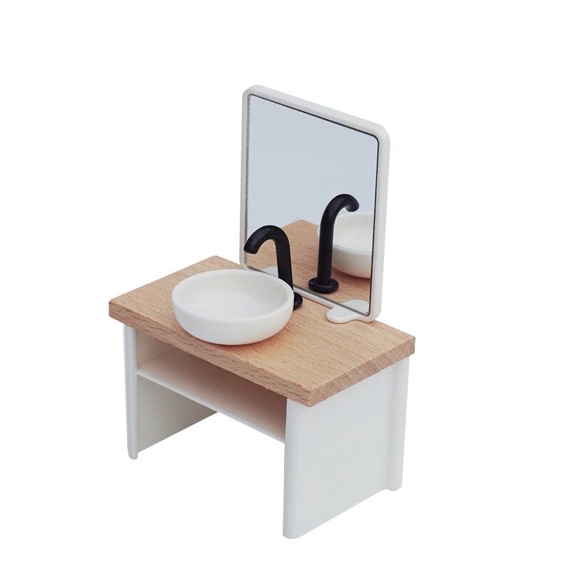 Миниатюрная ванная комната для кукольного дома, цвет Washbasin