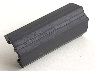 Technic Rubber Bumper 2 x 6 with Angled Ends, 48203 Black N