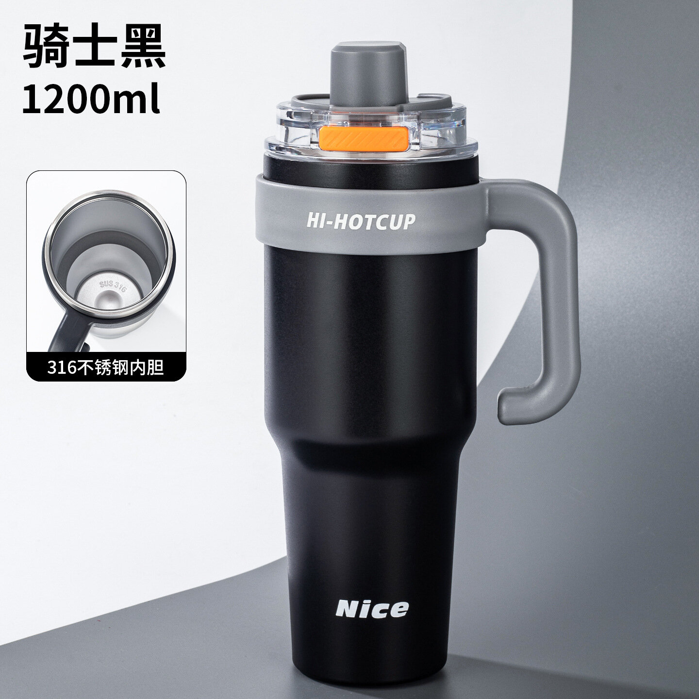 Роскошная бытовая термокружка большого объема с керамической вставкой, кружка для льда, автомобильная кофейная кружка, автокружка.