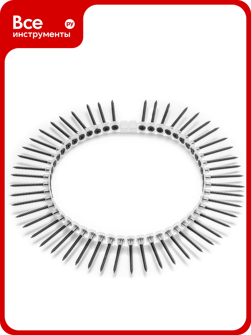 Саморезы в ленте GNG 3.5x45 мм, 1000 шт, ГКЛ-металл GNSCPS3545PH, металлический