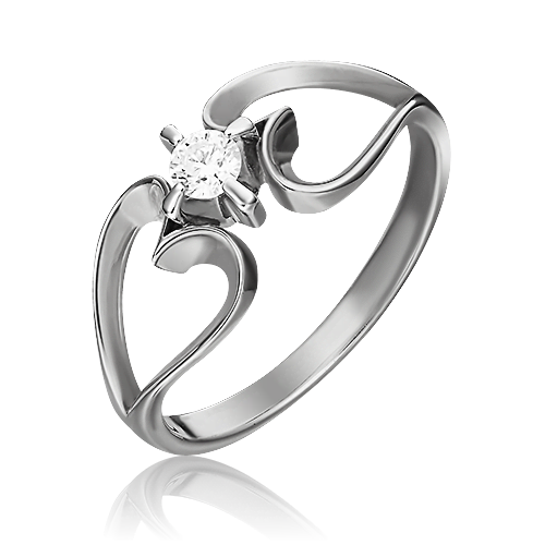 Кольцо, белое золото, 585 проба, бриллиант