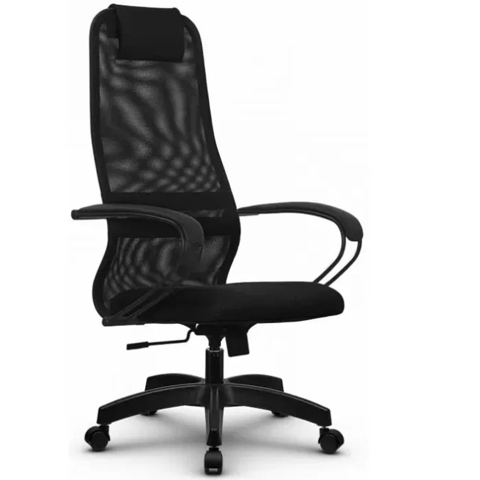 Кресло офисное METTA SU-B-8, регулируемое, с подлокотниками, черное