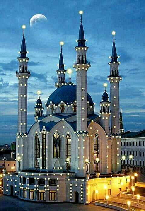 Алмазная живопись "Мечеть Хур Шариф", 5D, круглая, 40x50 см. Производитель: Brose Art.