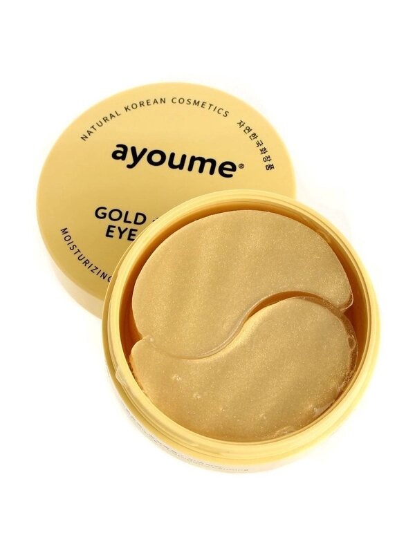 Ayoume Gold+Snail Eye Patch Гидрогелевые патчи с золотом и муцином улитки, 1,4 г*60 шт