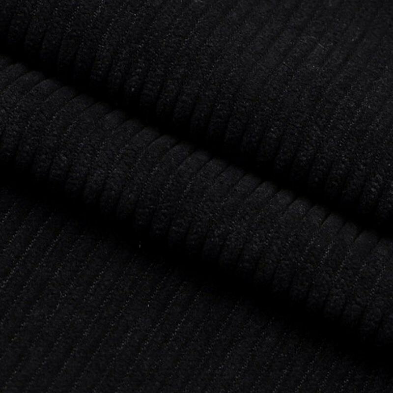 Кордовая ткань, однотонная, с полосками, для одежды и мебели, Черный