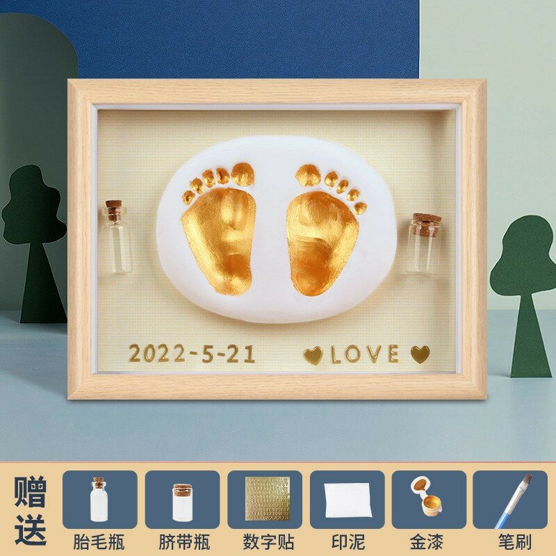 Глина для отпечатков рук и ног ребенка, отпечатки рук и ног, сувенир из волос плода, создание из волос плода, подарок на полную луну, сто дней, первый день рождения новорожденного