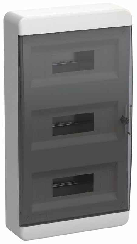 Корпус ЩРН-П-36 TEKFOR IP41 черн. прозр. дверь пластик. IEK TF5-KP12-N-36-41-K01-K03