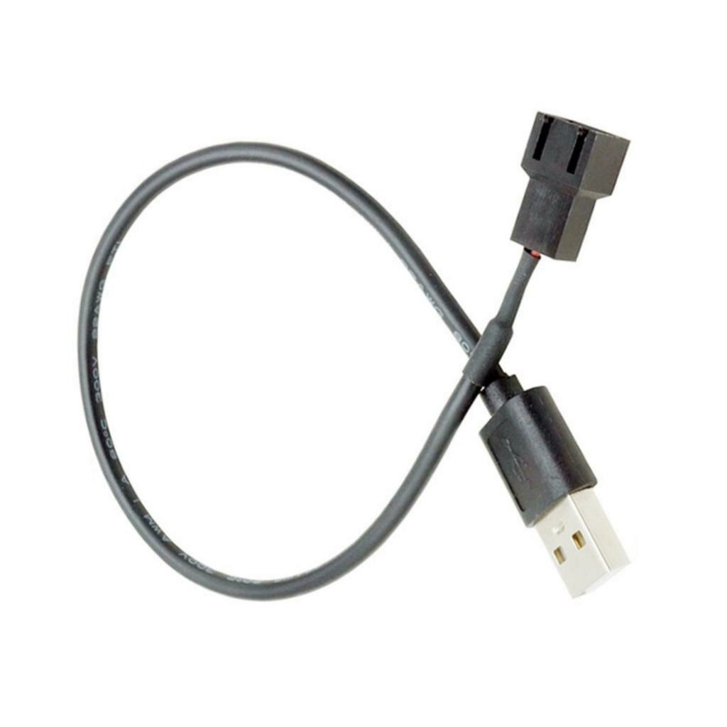 USB кабель для вентилятора 4pin 3pin, 30cm - Переход от USB к 3Pin