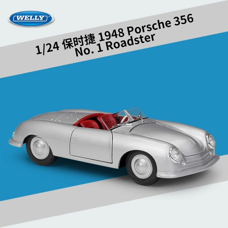 WELLY 1:24 литой автомобиль модель машинки(1948 Porsche 356 No1 Roadster)