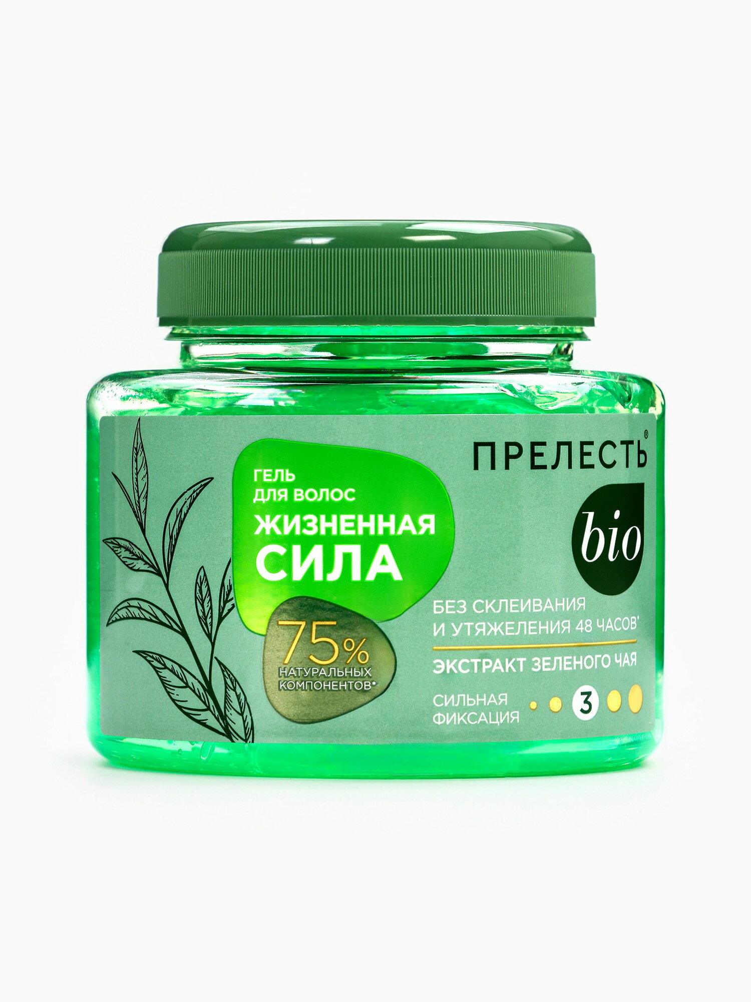 Гель для укладки Прелесть Bio "Жизненная сила", сильная фиксация, 250 мл
