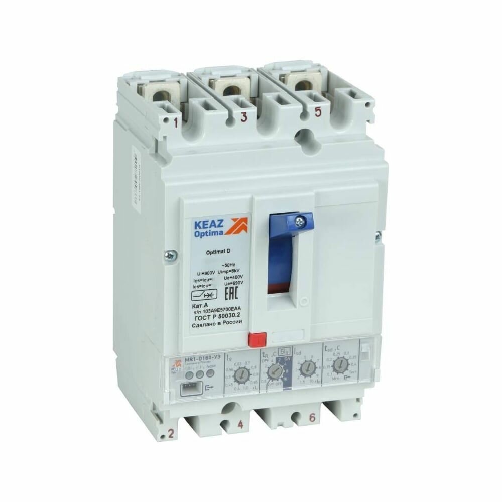 Выключатель автоматический 100А 40кА OptiMat D100N MR1 У3 КЭАЗ 144412