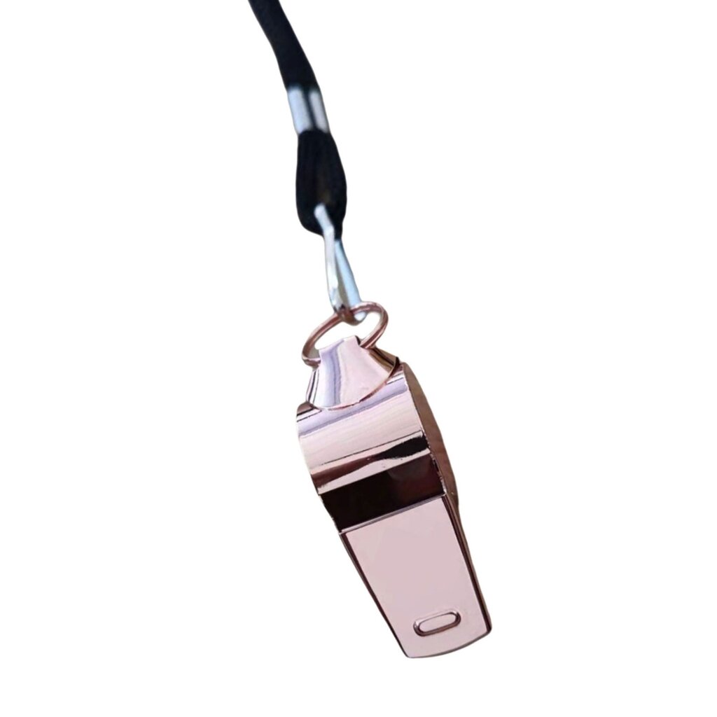 Спортивный свисток из нержавеющей стали с длинным шнурком, громкий звуковой свисток Crips Отлично подходит для тренеров, судей и официальных лиц.